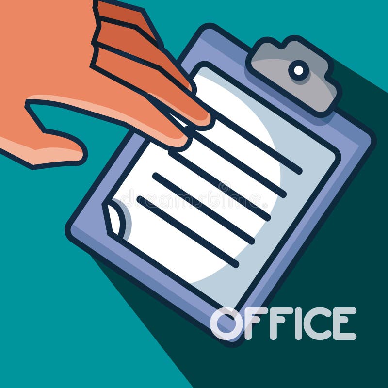 Documents and Sheets Office Element Stock Illustration - Illustration ...