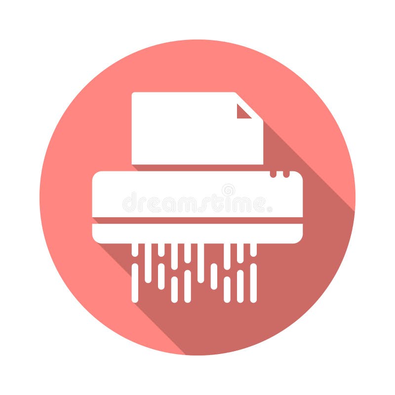 Documents Shredder Flat Icon Stock Vector - Illustration of documents ...