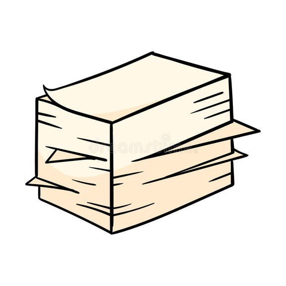 Documents. Stack of Papers. Vector Icon Isolated on White Background ...