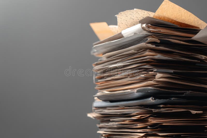 Documents Stacked on Top of Each Other Stock Photo - Image of business ...