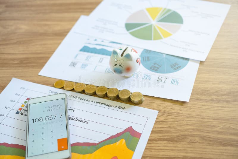 Documents with Statistics and Analytical Research for Report. Stock ...