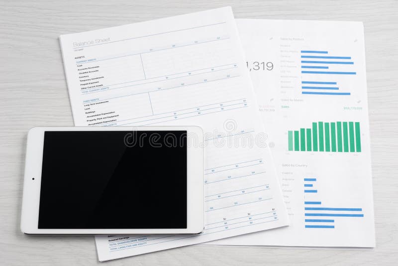 The documents on the table stock photo. Image of market - 86129076