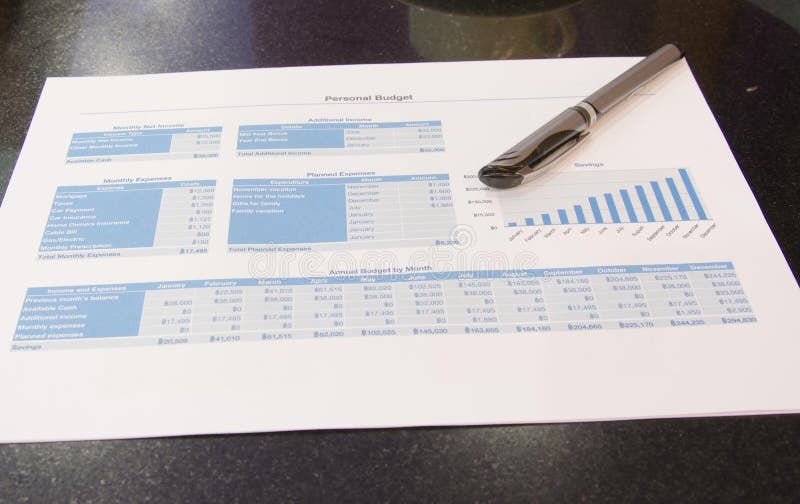 Documents on the table. stock photo. Image of index, funds - 30351216