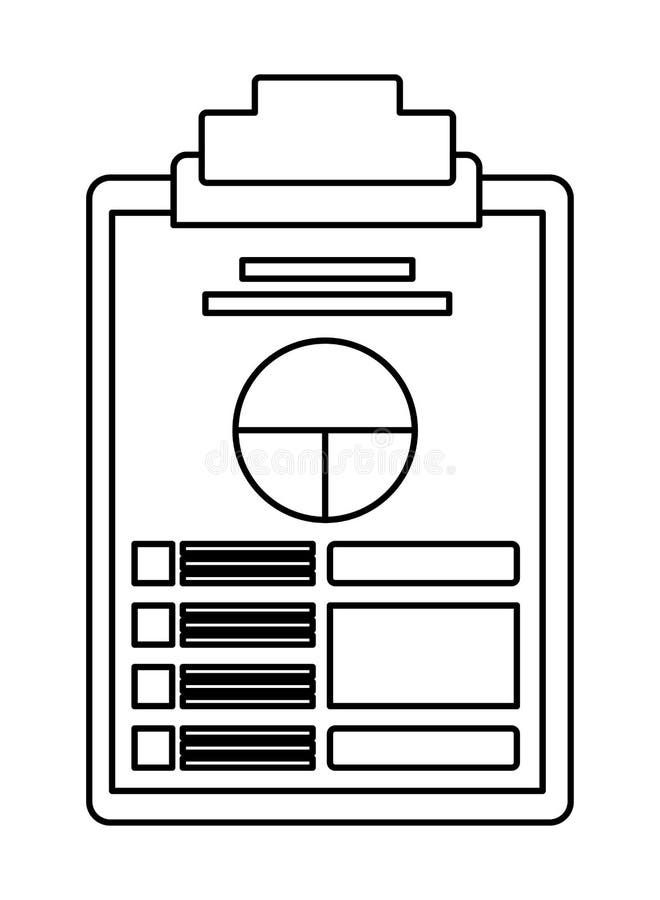 Documents Table and Sheets Icon Black and White Stock Vector ...