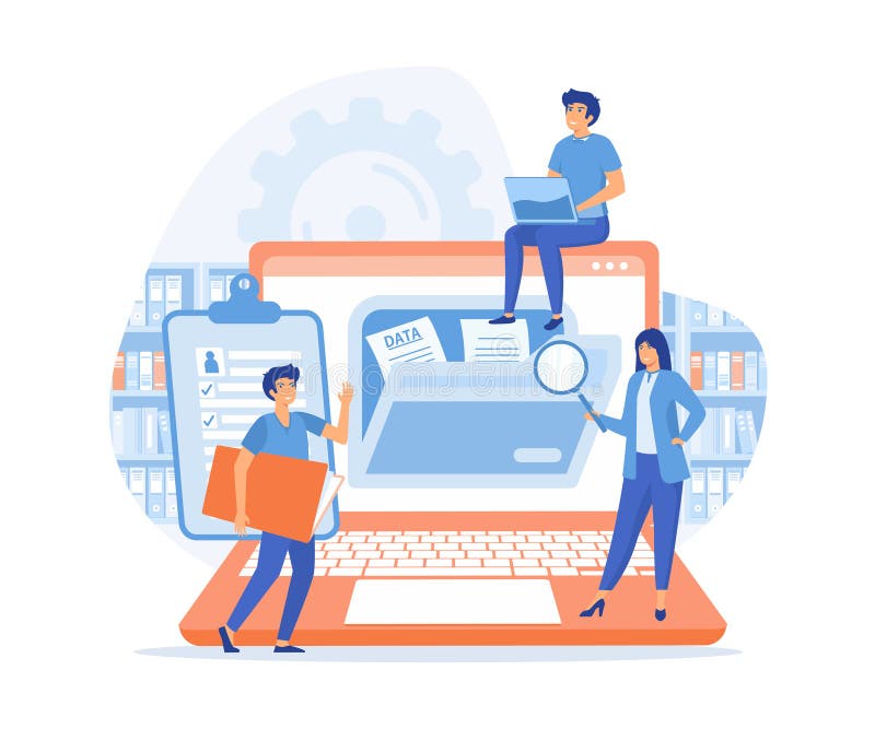 Records Management Employee Files Stock Illustrations – 15 Records ...