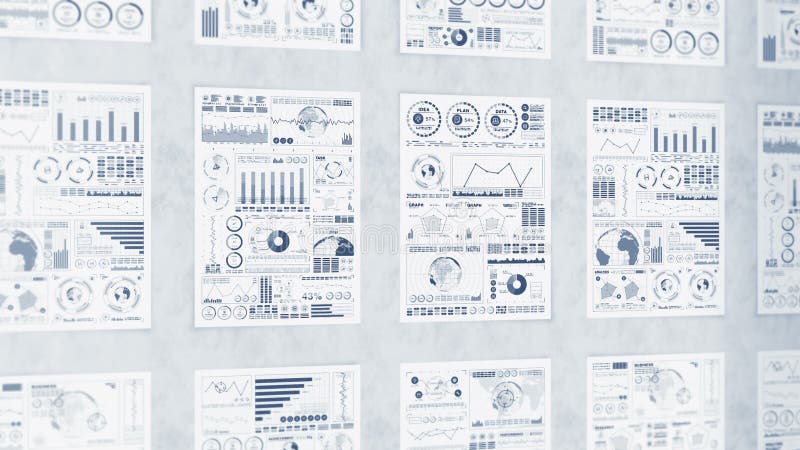 Many Documents of Business on White Desk in Office. Business Concept ...