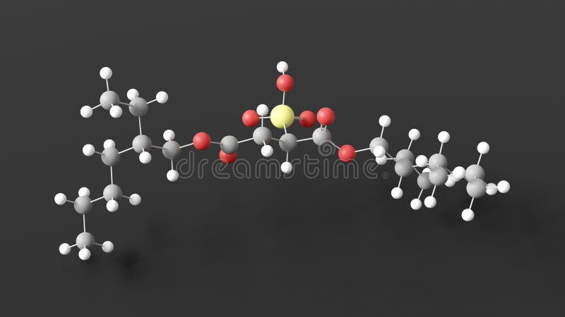 Docusate Molecule, Molecular Structures, Laxatives, 3d Model ...