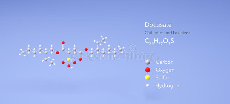 Docusate Molecule, Molecular Structures, Laxatives, 3d Model ...