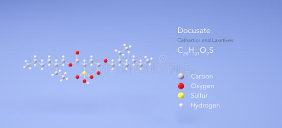 Docusate Molecule, Molecular Structures, Laxatives, 3d Model ...