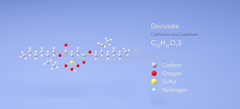 Docusate Molecule, Molecular Structures, Laxatives, 3d Model ...