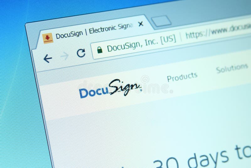 DocuSign company logo editorial photo. Image of motto - 102388716