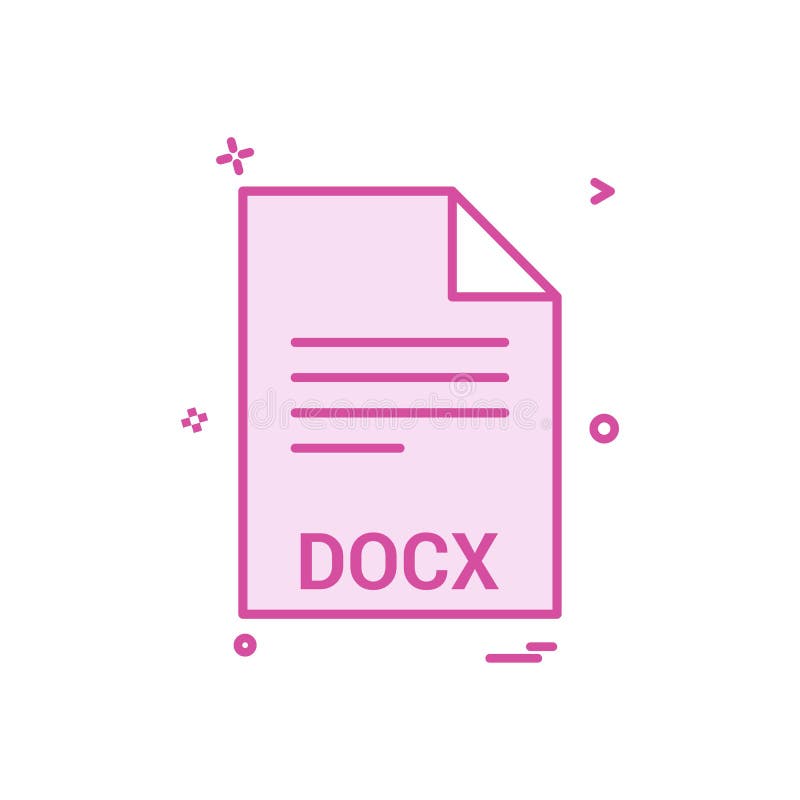 DOCX Application Download File Files Format Icon Vector Design Stock ...