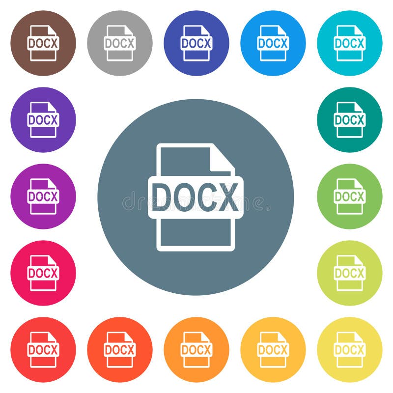 DOC DOCX File Conversion Round Flat Multi Colored Icons Stock Vector ... DOC DOCX File Conversion Round Flat Multi Colored Icons Stock Vector ...