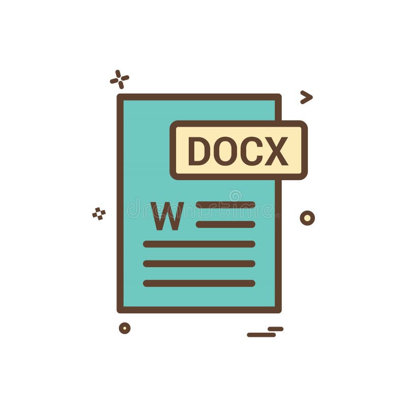 Docx File Format Icon Vector Design Stock Vector - Illustration of ... Docx File Format Icon Vector Design Stock Vector - Illustration of ...