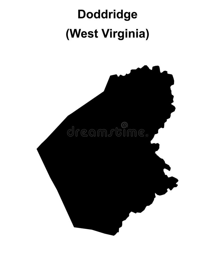 Doddridge outline map stock vector. Illustration of outline - 361877344