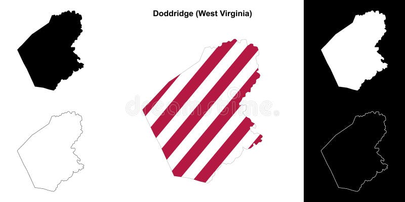 Doddridge outline map stock vector. Illustration of empty - 324289624