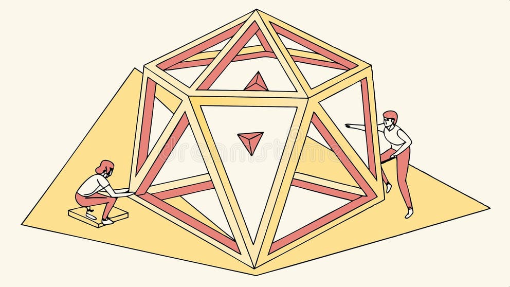 Dodecahedron Geometric Shape, Math and Abstract Art Vector Design ...