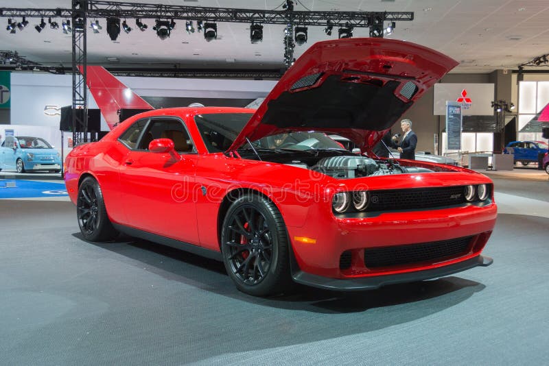 Dodge Challenger SRT on Display Editorial Photo - Image of engine ...