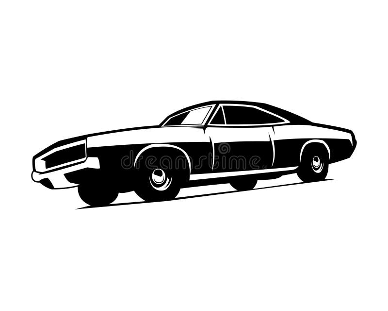 Dodge Challenger Car 1970. Premium Vector Design Silhouette. Isolated ...