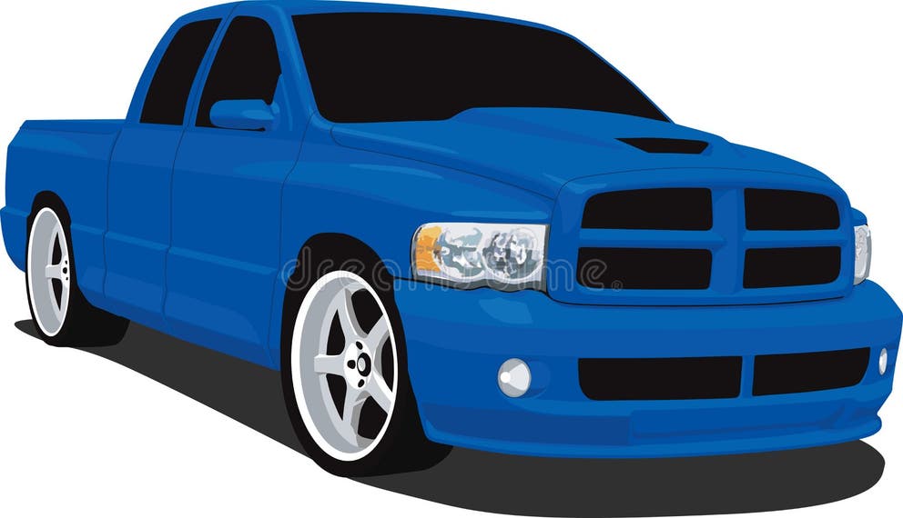 Dodge Ram Pick-Up Truck stock vector. Illustration of white - 7781256