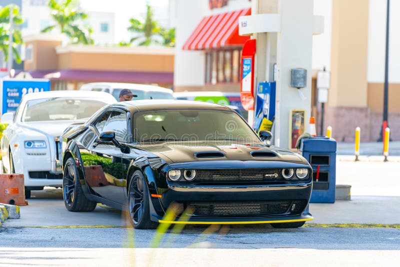 Dodge SRT Hellcat Muscle Car Front View Editorial Photography - Image ...