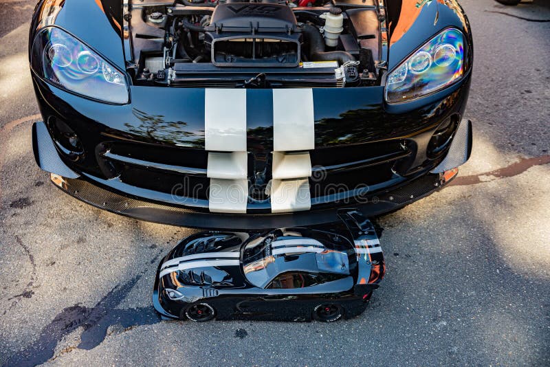 Dodge Viper Sports Car. Dodge Viper Sports Car and Model on Tarmac ...