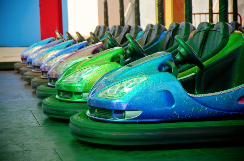 Dodgem bumper cars stock image. Image of bumpercar, arcade - 22117323