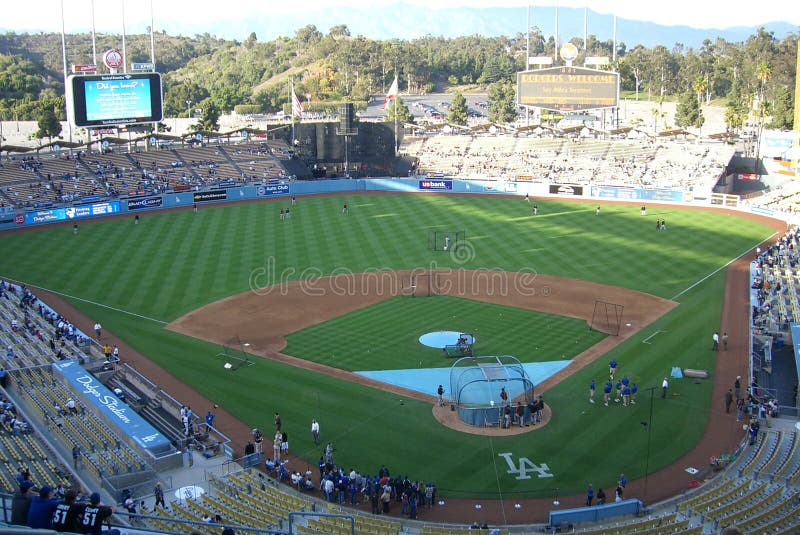 Dodger Stadium - Los Angeles Dodgers Editorial Image - Image of batter ...