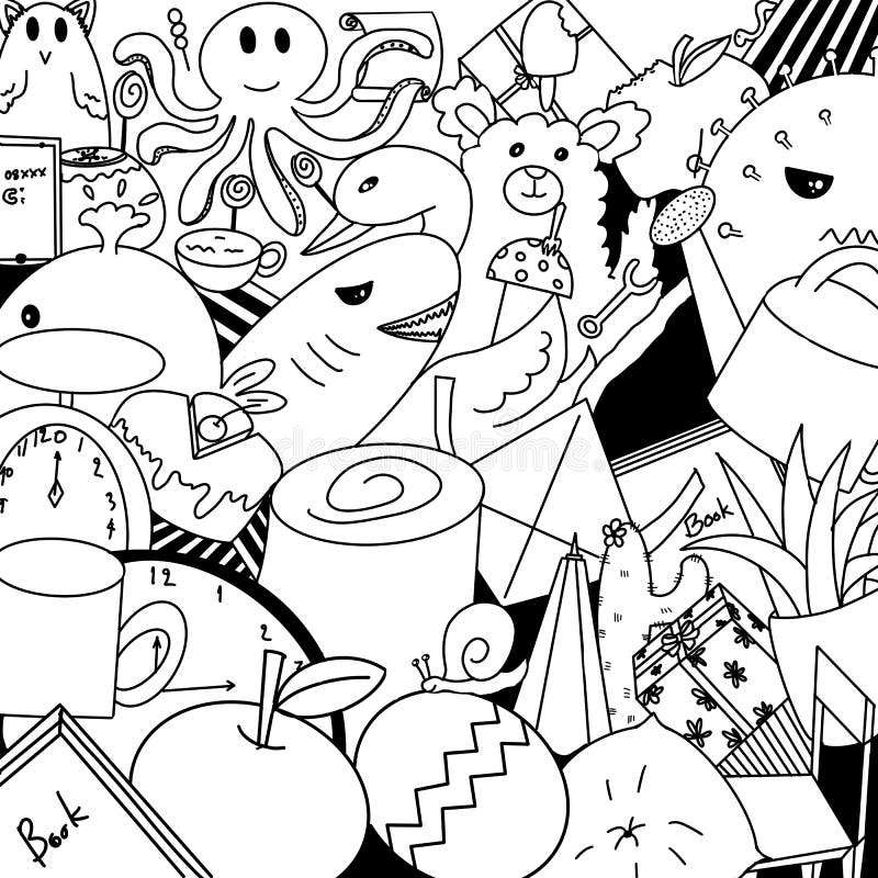 This is a Dodle Drawing Style Stock Illustration - Illustration of ...