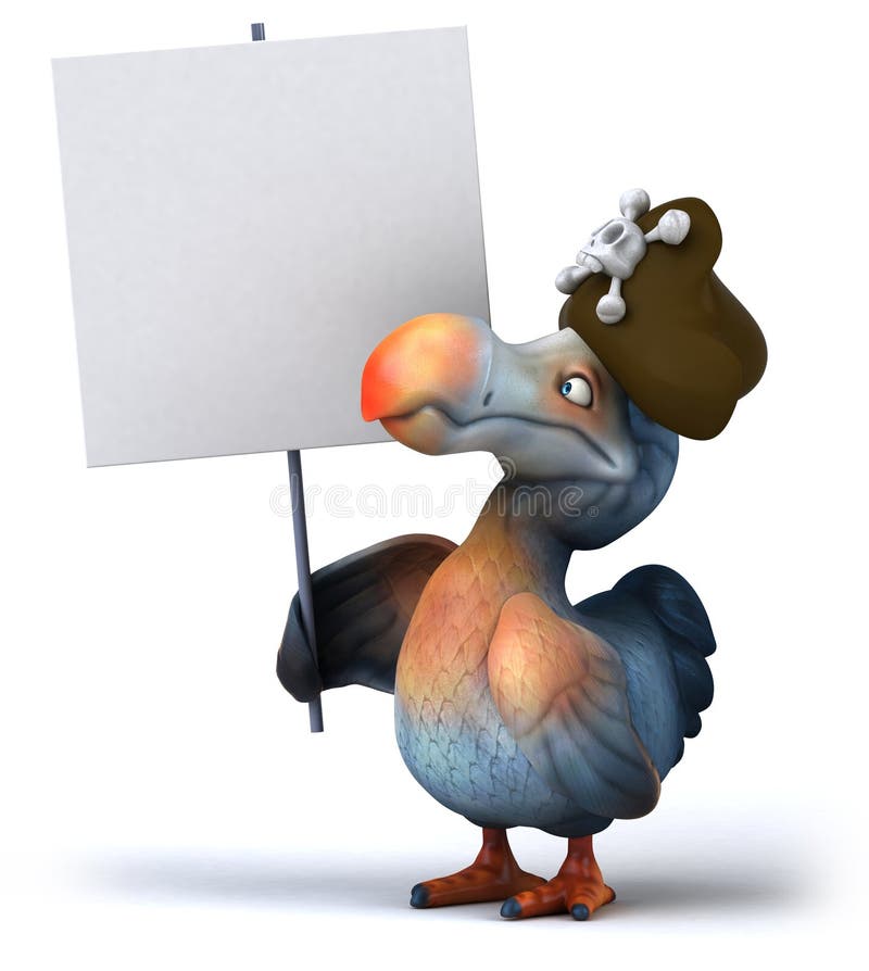 Dodo stock illustration. Illustration of cartoon, terrestrial - 46301391