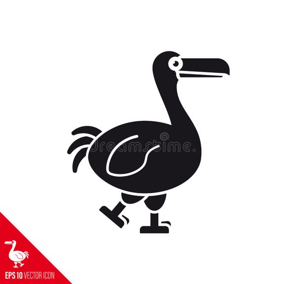 Dodo Bird Vector Glyph Icon Stock Vector - Illustration of animal, icon ...