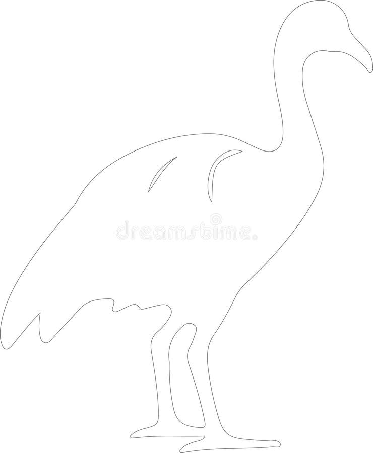 Dodo Outline Silhouette Generative Ai Stock Vector - Illustration of ...