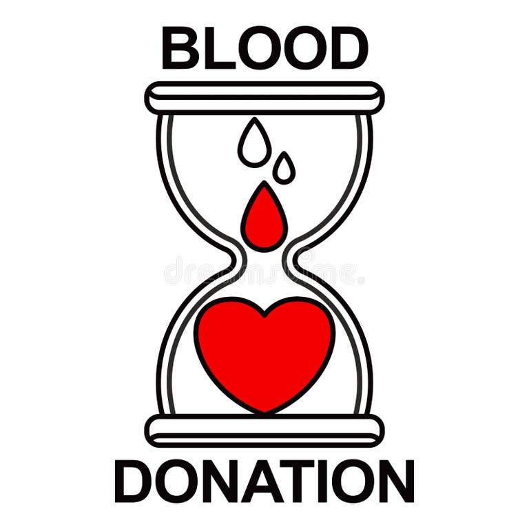Doe O ícone Da Cor Da Ampulheta Do Sangue Ilustração do Vetor ...
