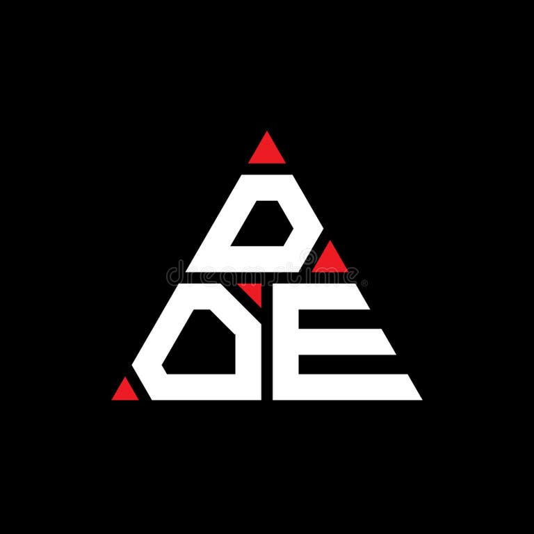 DOE Triangle Letter Logo Design with Triangle Shape. DOE Triangle Logo ...