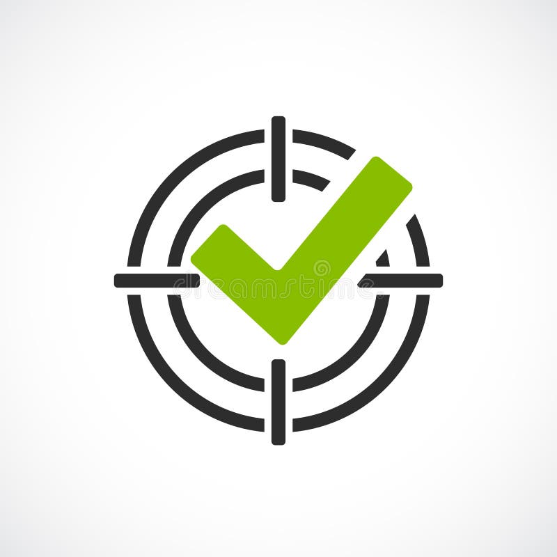 Doel Bereikt Vectorpictogram Vector Illustratie - Illustration of doel ...