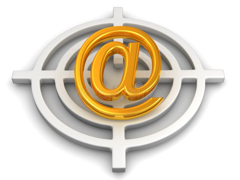 Doel met symbool van post stock illustratie. Illustration of ...