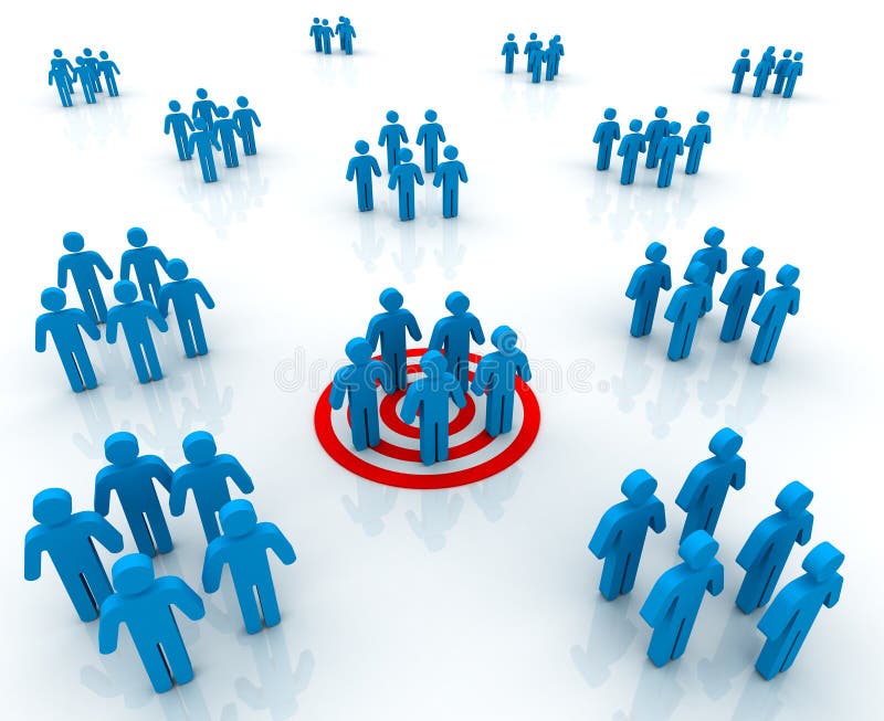 Doelgroep Concepten 3d Illustratie Stock Illustratie - Illustration of ...