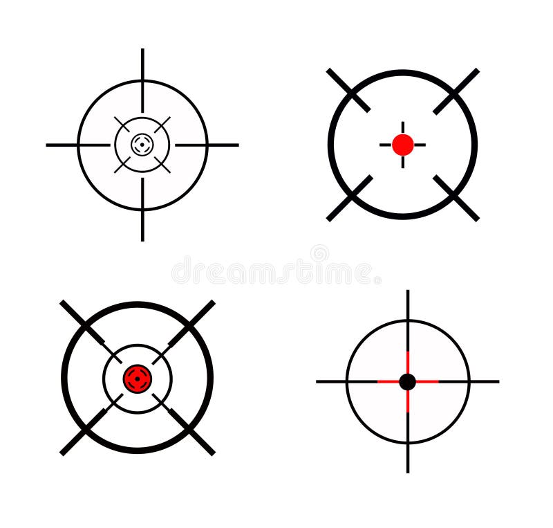 Het symbool van het doel vector illustratie. Illustration of doel ...