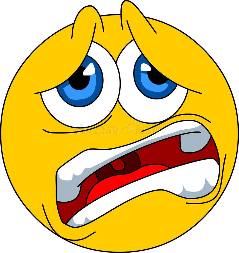 Doen schrikken emoticon vector illustratie. Illustration of bang - 74895645