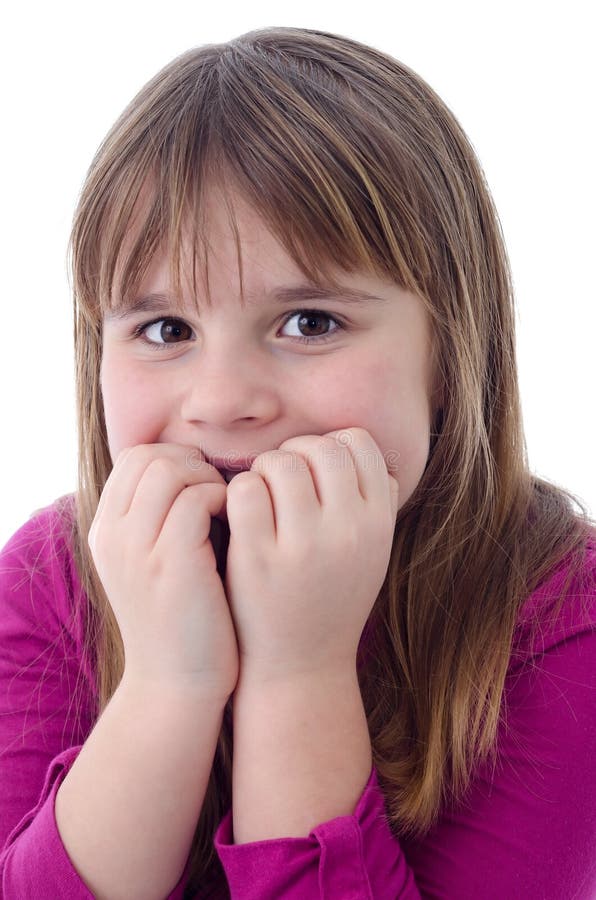Doen schrikken kindmeisje stock foto. Image of mooi, manier - 28691840