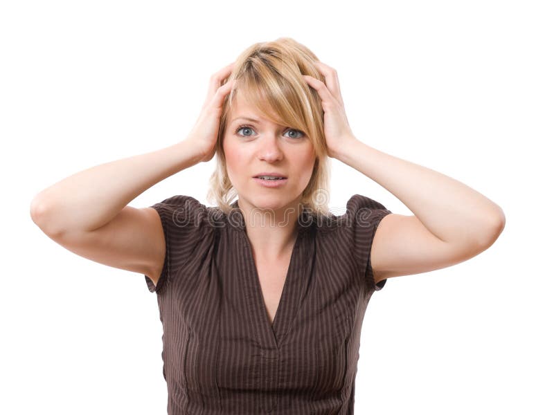 Doen Schrikken Onderneemster Stock Foto - Image of leuk, enkelvoudig ...