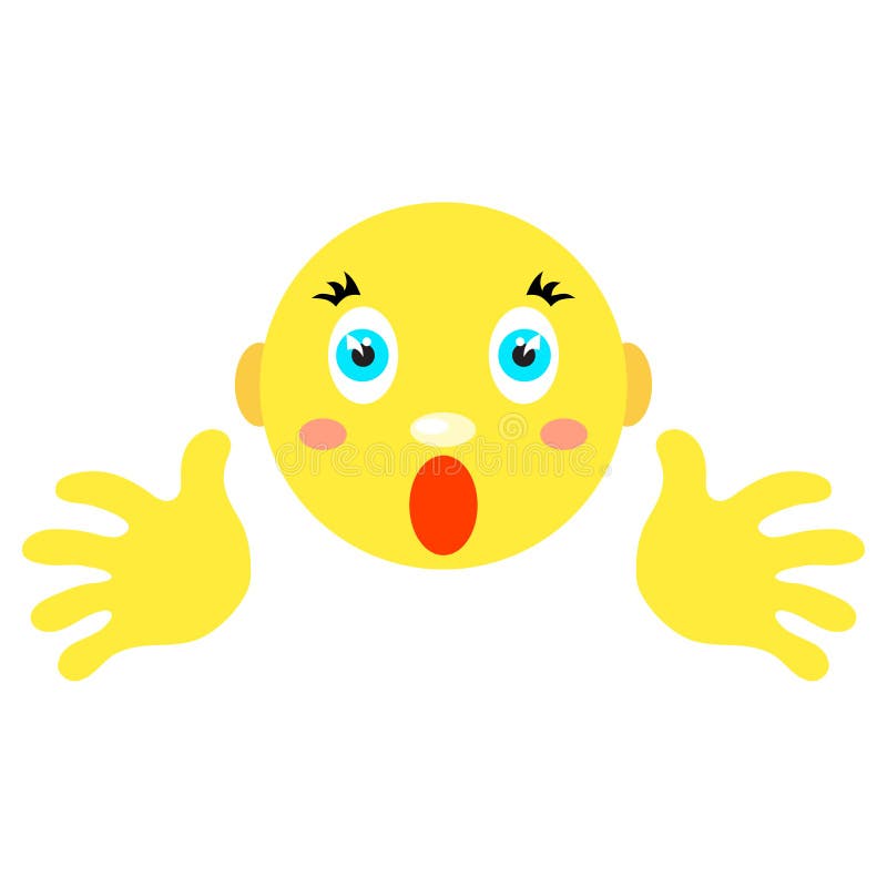 Smiley-doen schrikken Punt stock illustratie. Illustration of kijk - 749747