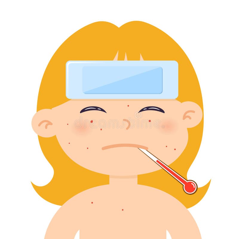 O Homem Obteve Desenhos Animados Da Alta Temperatura Da Febre ...