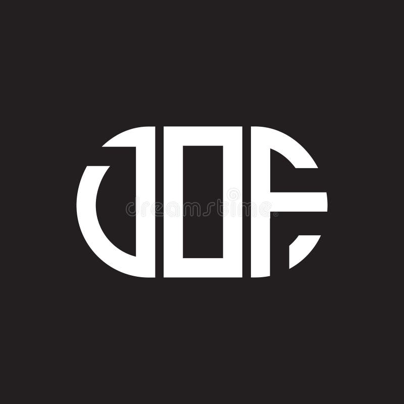 DOF Letter Logo Design on Black Background. DOF Creative Initials ...