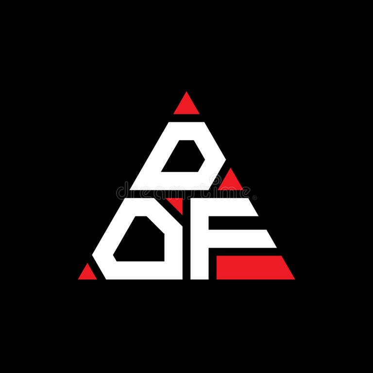 DOF Triangle Letter Logo Design with Triangle Shape. DOF Triangle Logo ...
