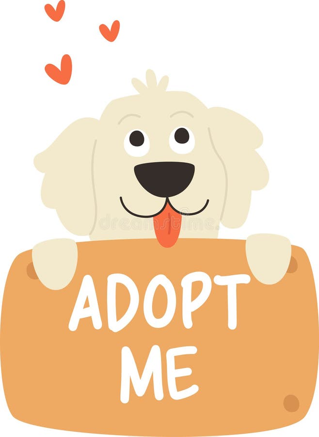 Dog Adopt Me Sticker stock vector. Illustration of print - 297875455