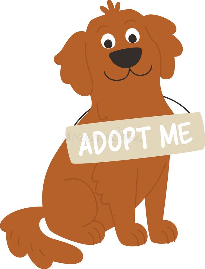 Dog Adopt Me Sticker stock vector. Illustration of love - 297876206