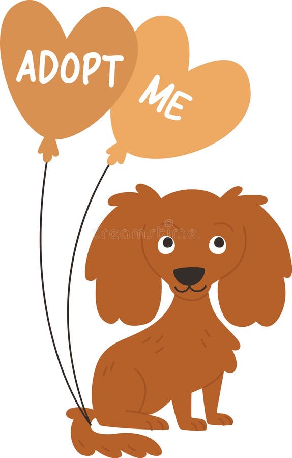 Dog Adopt Me Sticker stock vector. Illustration of puppy - 297876709