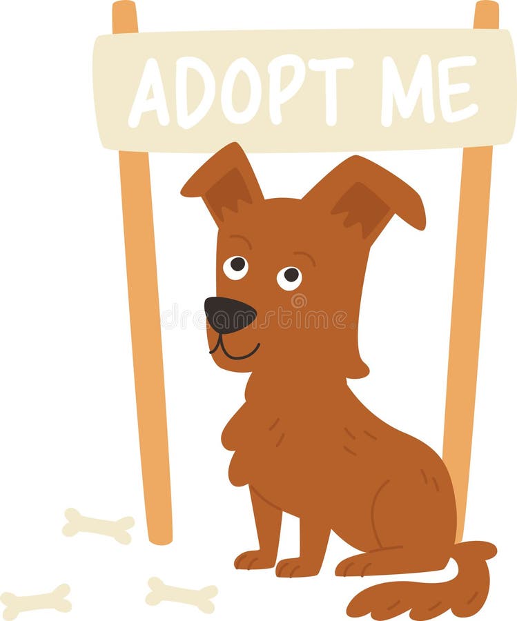 Dog Adoption Sticker stock vector. Illustration of design - 297876113