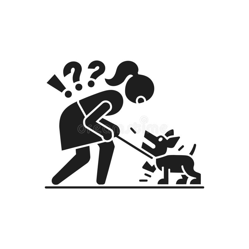 Dog Aggression Warning Icon Stock Vector - Illustration of symbol, sign ...